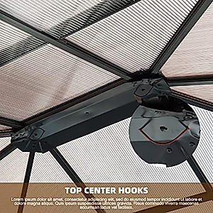 Grand patio 10x12 FT Gazebos, Hardtop Gazebo with Netting and Curtain, Aluminum Frame Polycarbonate Hard Top Gazebo for Patio, Garden, Deck, Lawn