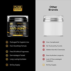 Men's Face Cream Moisturizer - Anti-Aging Cream For Men, Collagen, Retinol & Hyaluronic Acid - Day & Night - Facial Skin Care- Anti Wrinkle 1.7 oz