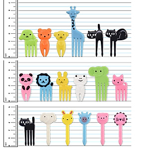 MEFIT CARE Cute Bento Box Accessories Food Picks for Kids Cocktail Forks Lunch Fun Stuff Mini Plastic Flat Toothpicks Decorativos Reusable Utensils