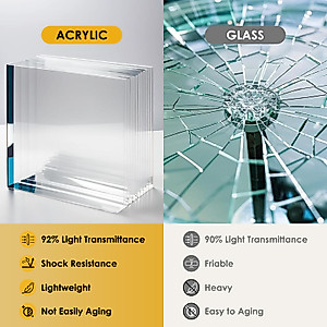 TPZLRN Acrylic Coffee Table, 32" L x 16" W x 16" H Clear Rectangle Coffee Table, Modern Waterfall Acrylic End Table Furniture for Living Room, Bedroom and Office, 0.6” Thick