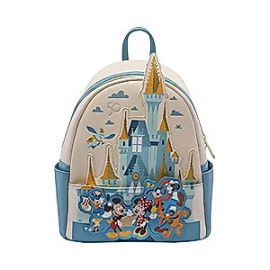 Loungefly Walt Disney World 50th Mini-Backpack, Amazon Exclusive, Multicolor