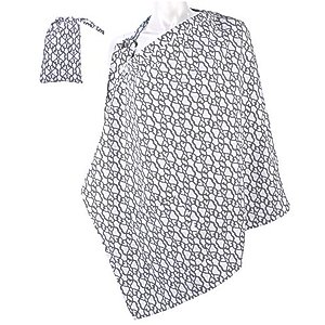 LK Baby Nursing Cover for Breastfeeding Privacy Soft 100% Cotton in Grey White