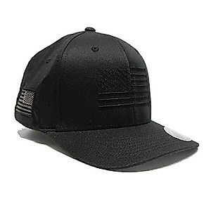 Ultimate American Flag Hat Tactical Operator The Blackout Flexfit (Black, XL/2XL)