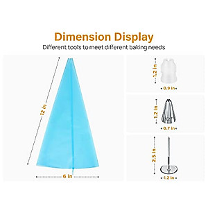 Kootek 42pcs Piping Bags and Tips Set, Cake Decorating Supplies Kits for Baking with 36 Numbered Frosting Icing Tips, 2 Reusable Pastry Bags, Easy Carry Storage Box and Other Baking Tools