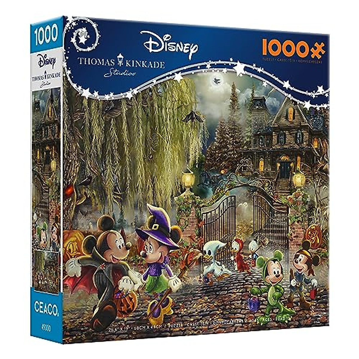 Ceaco - Thomas Kinkade - Disney - Mickey and Minnie Halloween Fun - 1000 Piece Jigsaw Puzzle
