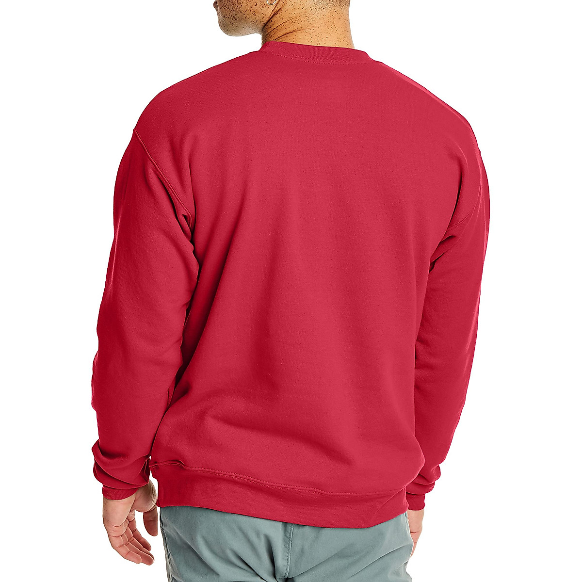 Hanes Men's EcoSmart Sweatshirt, Deep Red, 3XL