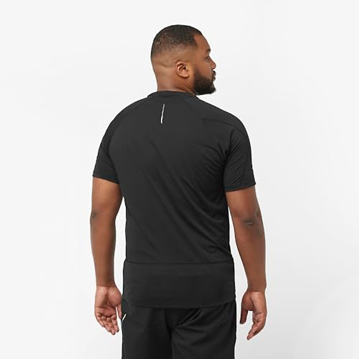 Salomon mens Tee T Shirt, Deep Black, Medium US