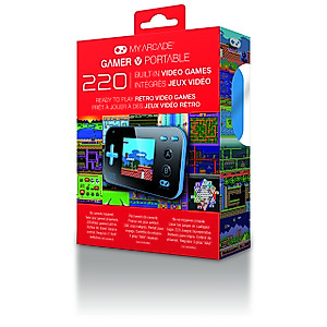 My Arcade Gamer V Portable - Handheld Gaming System - 220 Retro Style Games - Lightweight Compact Size - Battery Powered - Full Color Display - Volume Buttons - Blue