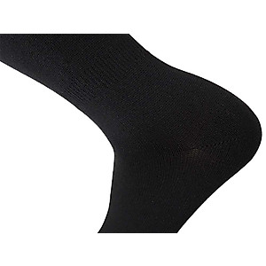 Fitliva Teen Juniors High Knee Athlete Long Tube Sports Socks (3Pack-Black)