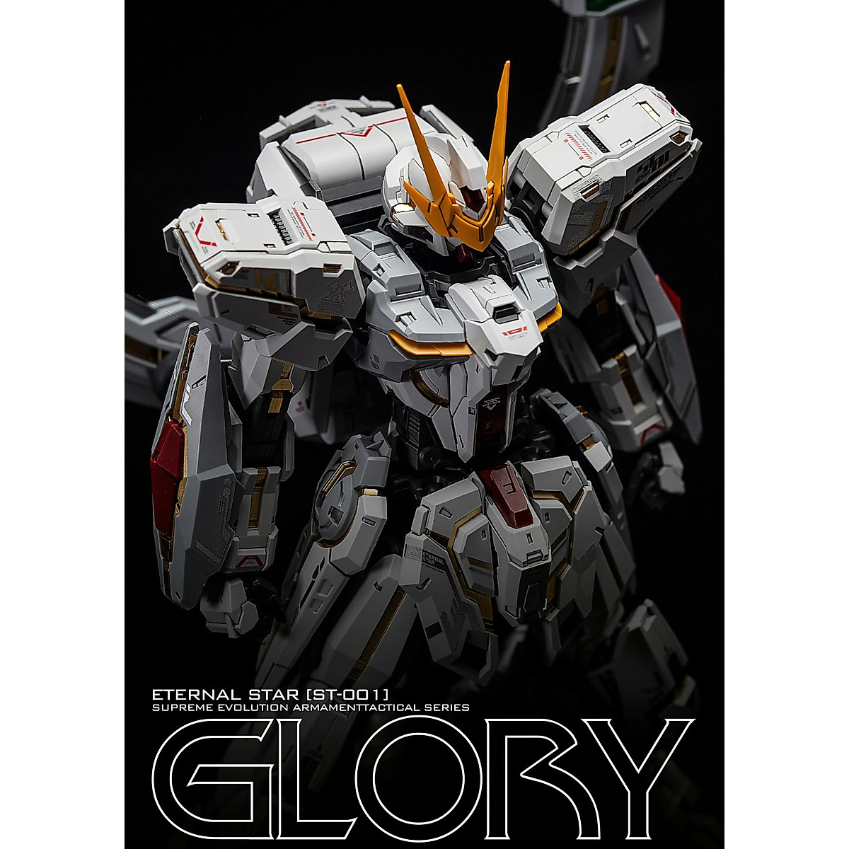 Funtasy Planet Action Figures 1/100 Scale Model Kits for Adults Eternal Star-Glory Assembly Model Mecha Model Kit Articulated Figures Assembled Mode, White, CMLH-01