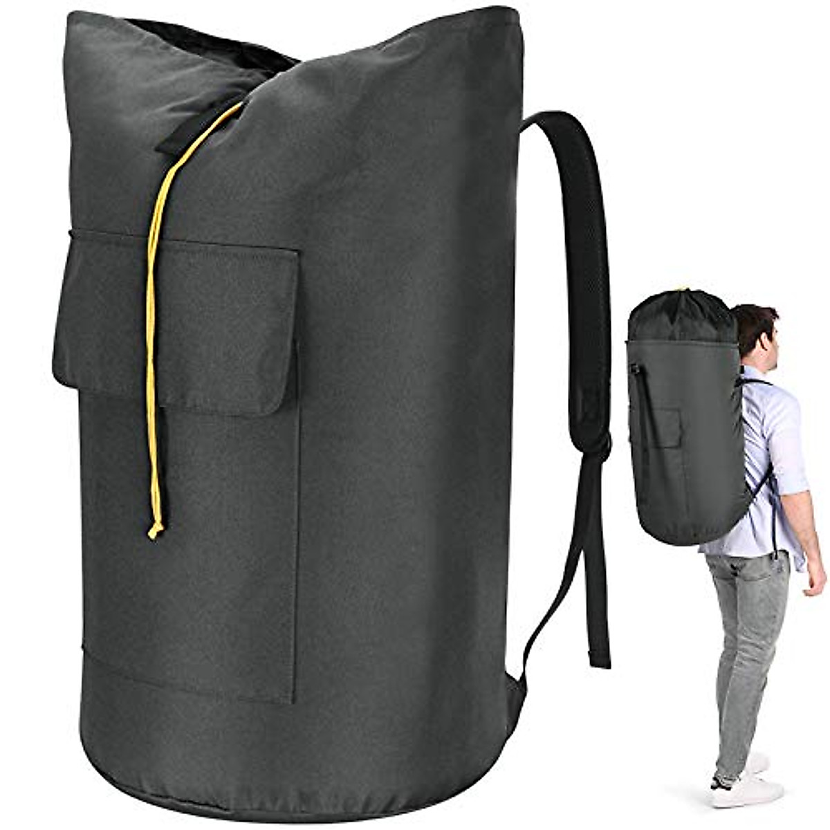 Laundry Backpack Bag, 115L Extra Large Laundry Bag with straps, Heavy Duty Laundry Bag Backpack, Portable Backpack laundry bag for College Dorm, Apartment, Laundromat, College Laundry Bag for students