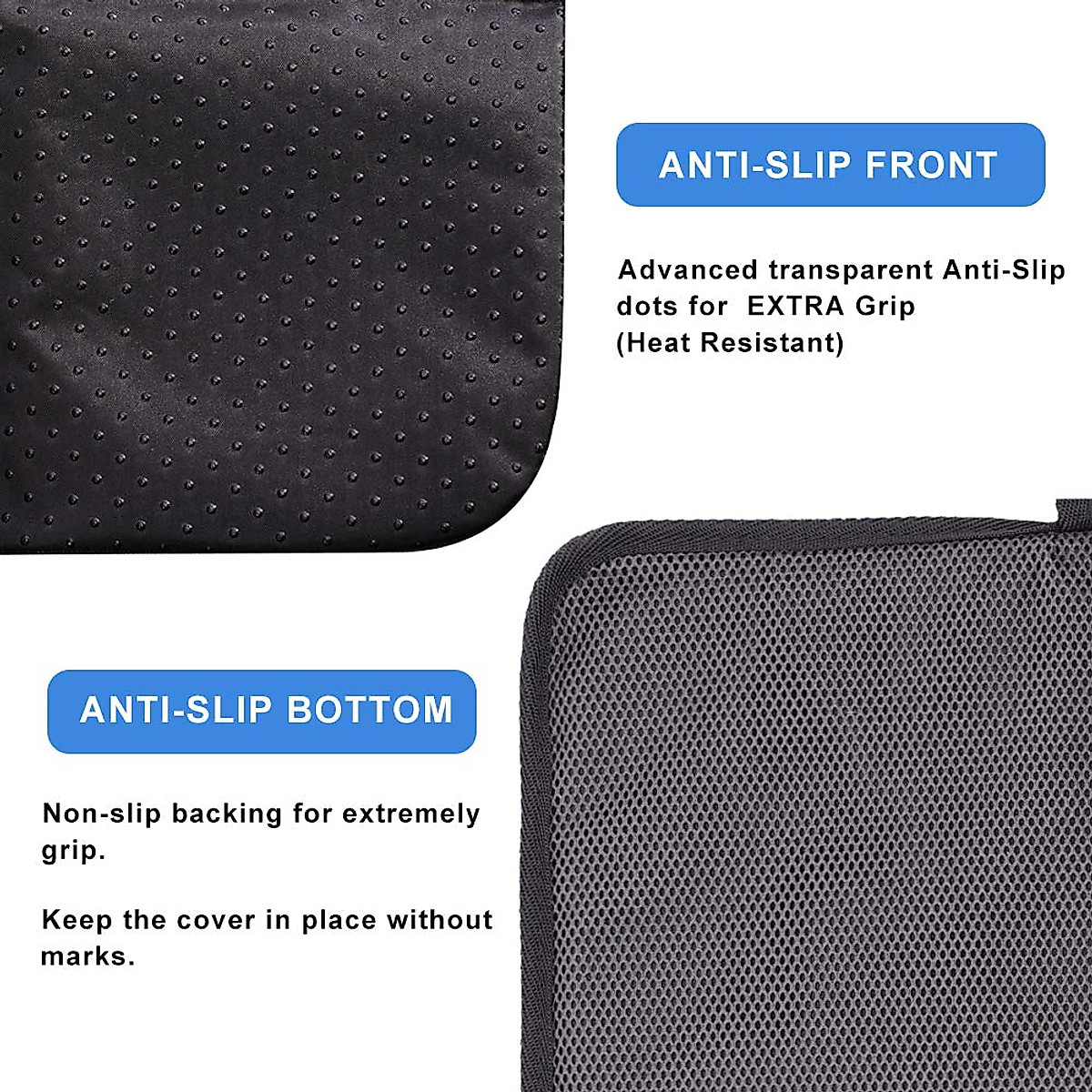 INFANZIA Kids Car Seat Protector, Child Baby Carseat Seat Protectors with Durable 600D Fabric for Leather Seats, Reinforced Non-Slip Dots & 3 Mesh Pockets for Handy Storage, 2 Pack