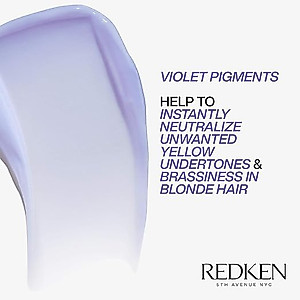 Redken Blondage Color Depositing Purple Conditioner | For Blonde Hair | Neutralizes Brass & Moisturizes Hair | With Pure Violet Pigments | Tones Hair for Cool and Ash Blonde Colors