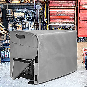 Jorohiker Generator Cover Waterproof 32 x 24 x 24 inch, Heavy Duty Thicken 600D Polyester Universal Generator Cover for Portable Generators 7000-10000 Watt, Gray