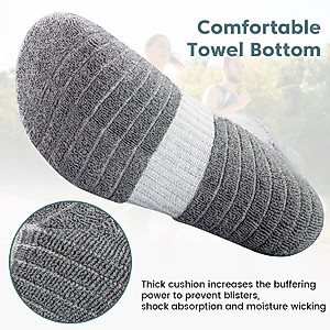 TANSTC Low Cut Breathable Athletic Socks Ankle Socks (6 Pairs