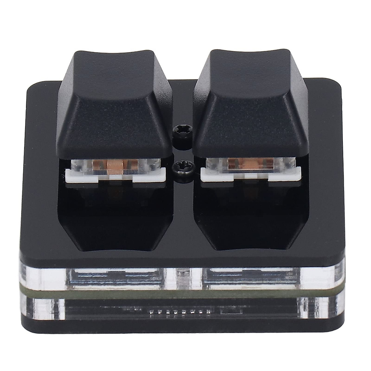 plplaaoo Mechanical Gaming Keyboard, One-Handed Mechanical Keyboard, Gaming Keyboard,2 Key Gaming Keyboard Shortcut Programmable Keypad Type C to USB All Black Multifunction for Home Office, one h