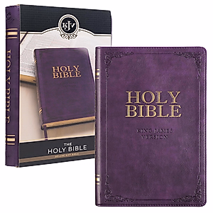 KJV Holy Bible, Standard Size Faux Leather Red Letter Edition Thumb Index & Ribbon Marker, King James Version, Purple (KJV Deluxe Gift Editions)
