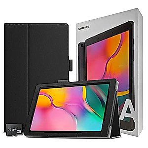 SAMSUNG Galaxy T290 Tab A 8-Inch 32 GB WiFi Android 9.0 Touchscreen Tablet Black (2019) International Version Bundle - Case, Screen Protector, Stylus and 32GB microSD Card