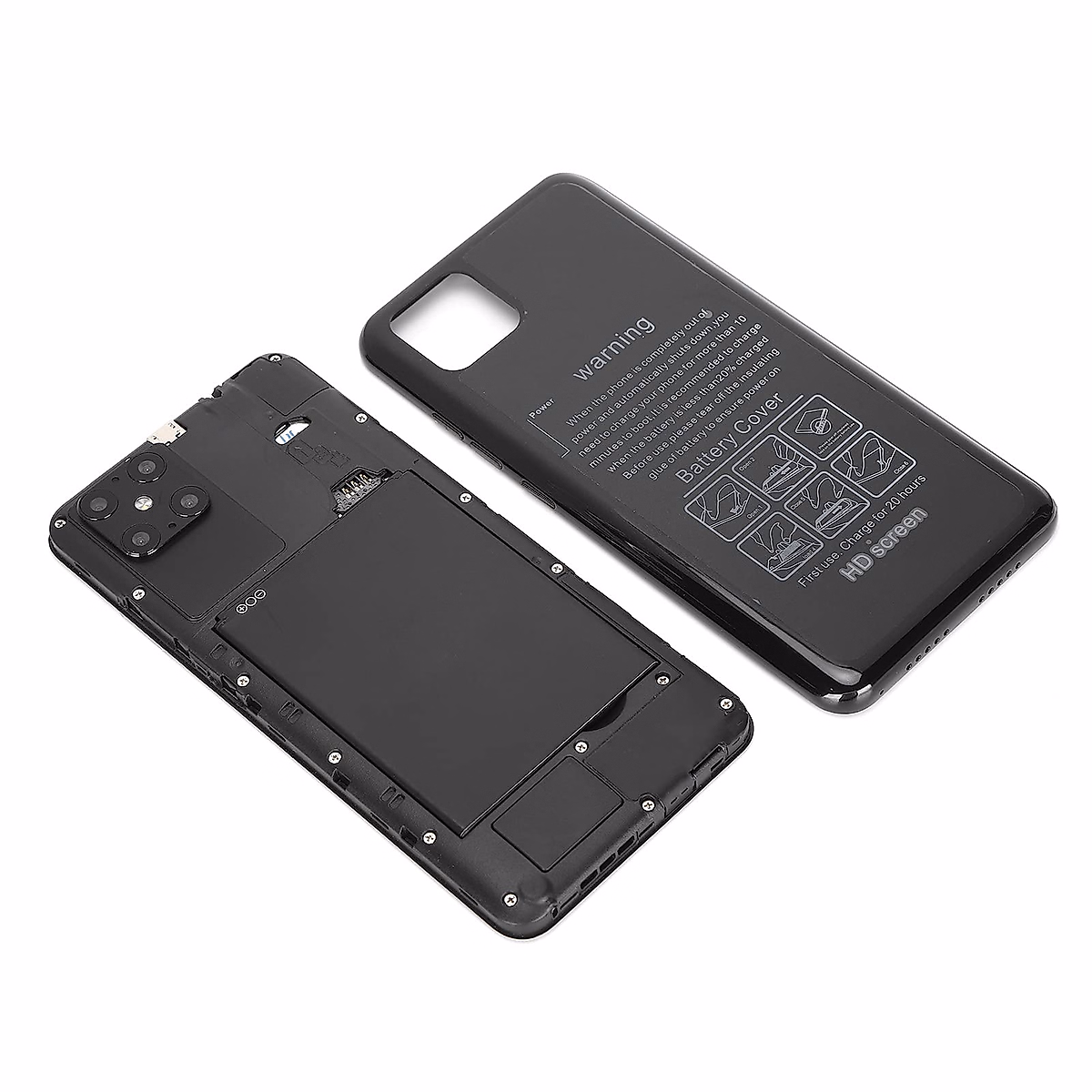 IP 12 Pro 4.66in Unlocked Smartphone, 512MB+4GB, for Android 4.4.2, 0.3MP+ 2MP,1500mAh, Dual Card Dual Standby Cell Phone, WiFi+BT+FM Supported, Expanded 128GB Memory(Black)