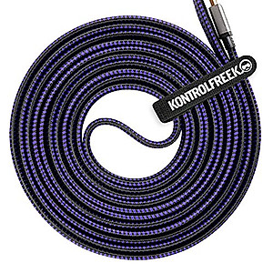 KontrolFreek 12FT (3.6m) HDMI 8K Ultra Gaming Cable Supports Ethernet, 3D, Audio Return Channel (ARC), High Dynamic Range Video and 8K Ultra HD @ 60 FPS- Black and Purple