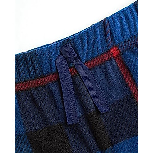 Eddie Bauer Boys' Pajama Set - 4 Piece Matching Fleece Graphic Pajama Tops and Pajama Pants for Boys (Sizes: XS-L), Size Medium, Blue/Grey