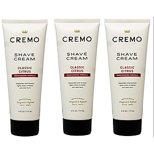 Cremo Shave Cream Classic Citrus Shaving Cream for Men, 6 Fluid Ounce (3 Pack)