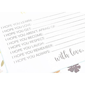 50 Sheets Baby Shower Well Wishes Party Games - for Boy or Girl Unisex Gender Neutral - for 50 Guest Activities Supplies - 5 x 7 Inches