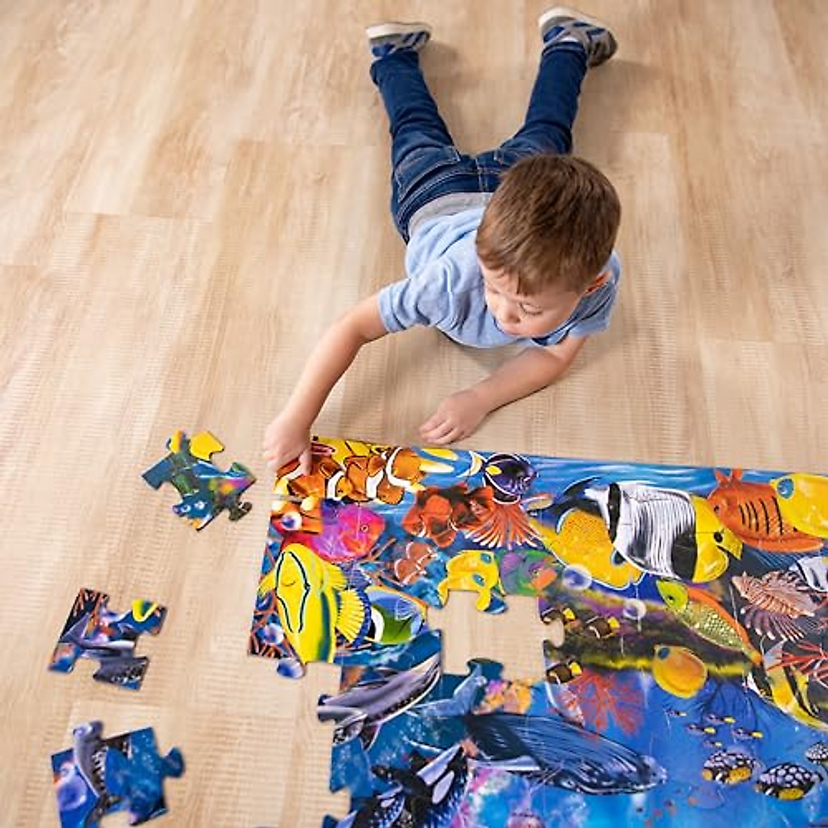 Melissa & Doug Underwater Ocean Floor Puzzle (48 pcs, 2 x 3 feet) - FSC Certified