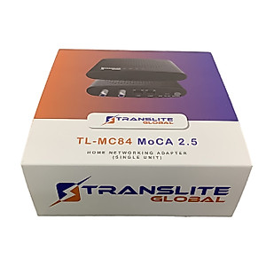 MoCA 2.5 with 2 Gigabit Ethernet Ports - Ethernet Over Coaxial Adapter (2 Pack) | Translite Global | Model: TL-MC84