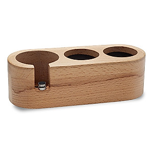 Espresso Tamping Station, ROAST & REVEL, 58MM Portafilter Espresso Accessories, Beech Wood Organizer, Espresso Station, Coffee Tamper Station for Countertop