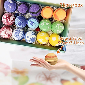 Chakra Healing Gemstones Bath Bombs. 15 Essential Oil Bath Bombs. Real Chakra Stones Bath Bombs for Adults. Perfect for Yoga Lovers. Meditation, Balancing, Positive Energy, Sleep, Reiki & Yoga Lovers