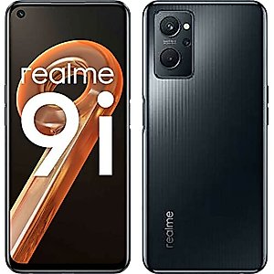 Realme 9i 4G LTE GSM 128GB + 6GB 6.6" 50MP Triple Camera Unlocked Latin Europe Dual Sim (NOT Verizon/Boost/Cricket/Metro/AT&T) + Fast Car Charger Bundle (Prism Black)