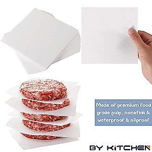 Burger Patty Paper, 5.5 x 5.5in, Set of 300, Patty Paper Squares, Baking Parchment Paper Squares/Hamburger Patty Papers for Separating Burger Patty, Cookies and More