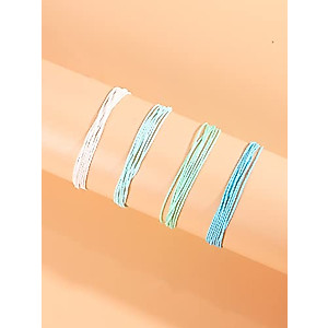 choice of all Cute Bracelets for Teen Girls Aesthetic Surfer Wave Adjustable Waterproof Handmade Bracelets Anklets for Women Men Girls Gifts