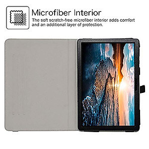 LiuShan Compatible with Huawei MatePad T10s Case,Huawei MatePad T10 Case，360 Degree Rotation Stand PU Leather with Cute Pattern for 10.1" Huawei MatePad T10s / Huawei MatePad T10 Tablet,Black
