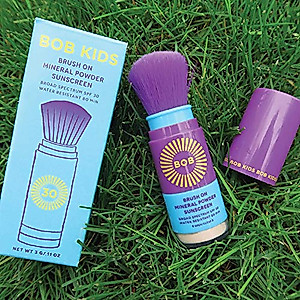 BOB KIDS Brush On Mineral Powder Sunscreen Broad Spectrum, Easy to Apply for Kids and Babies, SPF 30