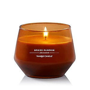 Yankee Candle Studio Medium Candle, Spiced Pumpkin, 10 oz: Long-Lasting, Essential-Oil Scented Soy Wax Blend Candle | 40-65 Hours of Burning Time