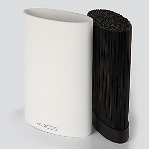 Arcos Universal Knife Block in Thermoplastic Elastomer. Knife Storage, Holds Knives up to 8'' Inch. White Color. Series Universal