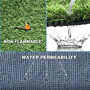 Moxie Direct Realistic Artificial Grass Turf, Indoor Outdoor Lawn Landscape Pet Dog Mat Synthetic Thick Fake Grass Rug Carpet for Garden Backyard Balcony,2FT X 6FT
