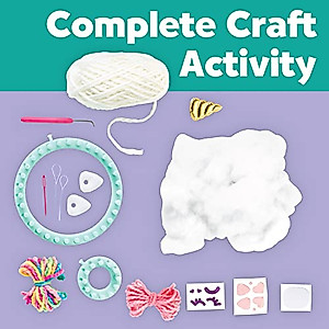 Creativity for Kids Quick Knit Loom Unicorn Plushie - Knitting Craft Kit for Kids - Create a DIY Unicorn Plush Toy