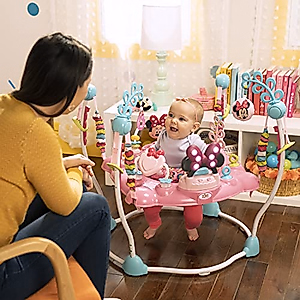 Bright Starts Disney Baby MINNIE MOUSE PeekABoo Activity Jumper with Lights and Melodies, Ages 6 months +