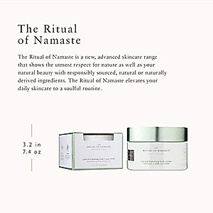 RITUALS Namaste Natural Hydrating Body Cream & Refill Set - Body Moisturizer with Hyaluronic Acid, Shea Butter, Sesame Seed Oil, Sunflower Oil & More - 14.8 Fl Oz