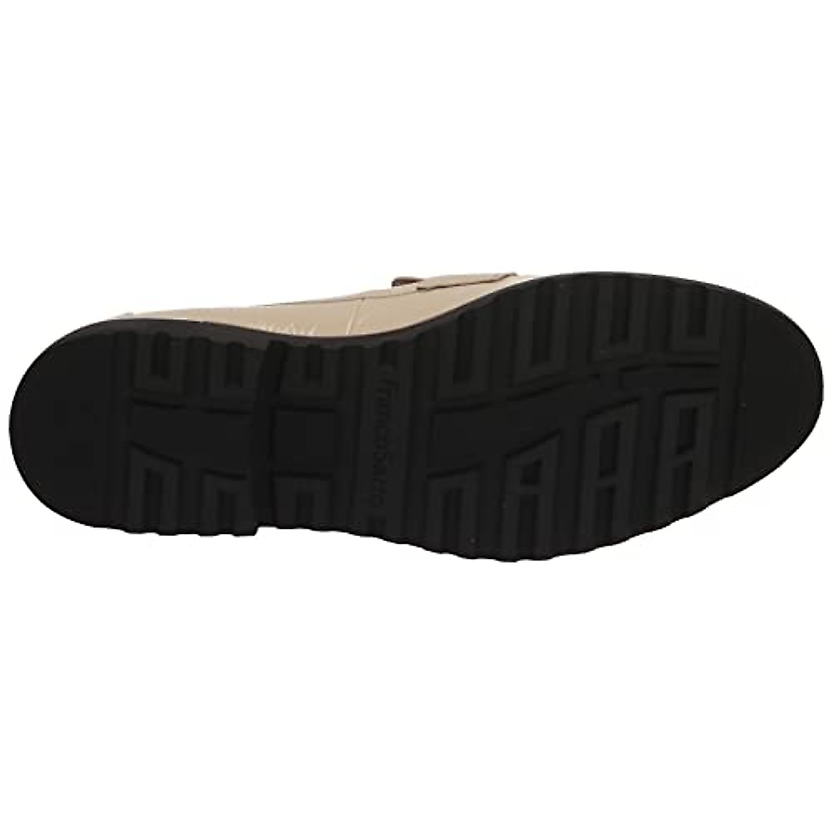 Franco Sarto Womens Carolynn Lug Sole Loafer with Tassel Detail, Putty White Patent, 9.5