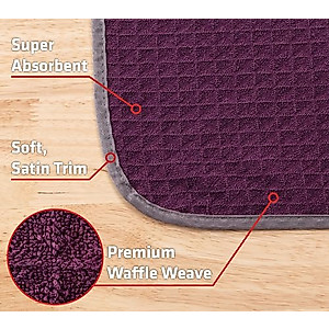 VIKING Microfiber Towel, Waffle Weave Car Drying Towel, Premium, Soft and Super Absorbent, Towel for Car Detailing Kit, Purple, 28 Inch x 36 Inch, 1 Pack