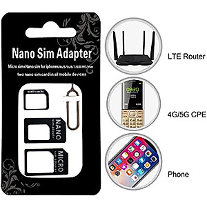 VIVP 2 Pcs SIM Card Adapter Kit - 4 in 1 Nano Micro Standard Converter Kit with Steel Tray Eject Pin 1