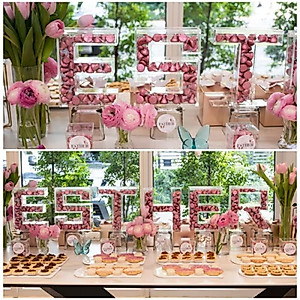 Fillable Alphabet Acrylic Tray Acrylic Alphabet Candy Jar Reusable Party Deli Jar Magnetic Lid Design 10in Sealed Acrylic Box (A)