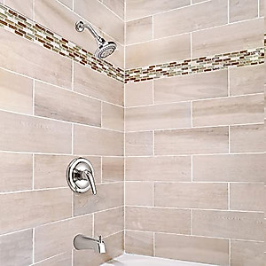 Design House 594895 Middleton II Transitional Single-Handle Shower Valve Trim with Escutcheon for Bathroom, Polished Chrome