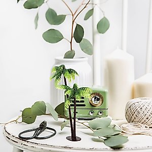 SUPVOX Cupcake Toppers Mini Palm Tree 3pcs Palm Model Trees Scenery Model Miniature Plastic Artificial Layout Rainforest Diorama Building Model Trees Simulation Palm Tree Fake Tree