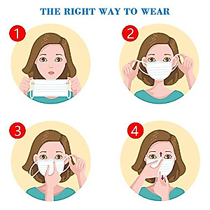 Taimu TM Black Disposable Face Masks for Protection 50 Packs, Safety Masks Black Dust Disposable Masks for men women