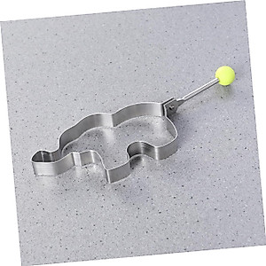 DECHOUS Fritter Mold Fried Egg Molds Stainless Steel Cooking Tools Elephant Shaped Egg Mold Pancakes Eggs Pancake Ring Mold Egg Shaper Stainless Steel Egg Form Egg Frying Mold Heart-shaped
